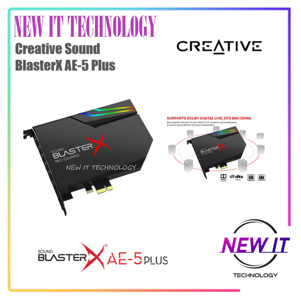 Creative Sound BlasterX AE-5 Plus SABRE32-class Hi-res 32-bit/384 kHz ...