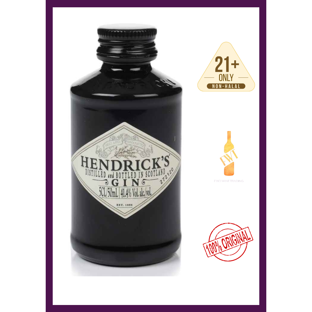 Hendricks Gin 5cl (5cl, 41.4%) GLASS BTL | Shopee Malaysia
