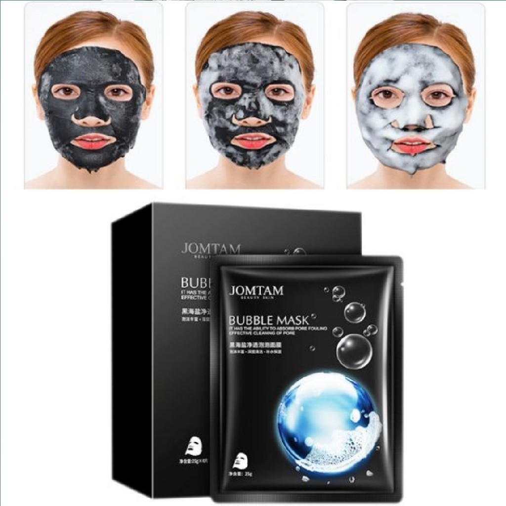 (10pcs) Bubble Amino Acid Bamboo Charcoal Deep Pore Facial Mask muka ...