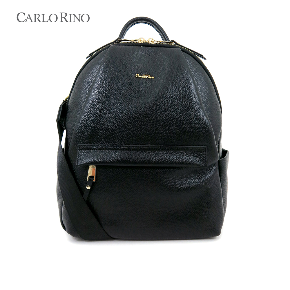Carlo Rino Leather Backpack Party - Black Style 6 | Shopee Malaysia
