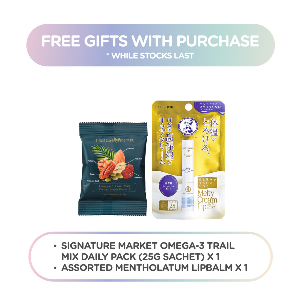 [GWP] 2 pcs - Signature Market Nut 25g sachet + Mentholatum Lipbalm ...
