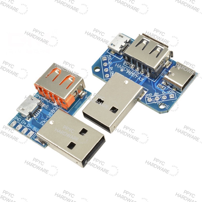 5V USB Head Switchboard USB Male to Female to Type-c to Micro USB to 4P ...