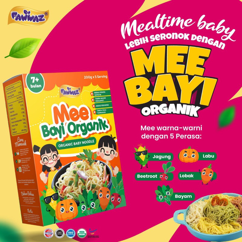FAWWAZ MEE BAYI ORGANIK/ORGANIC BABY NOODLE | Shopee Malaysia