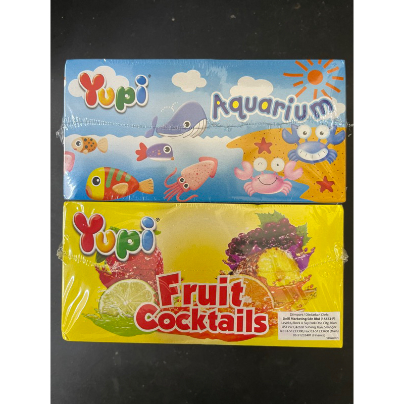 12 Pcs Yupi Pizza / Aquarium /Fruit Cocktails Gummy 15g | Shopee Malaysia