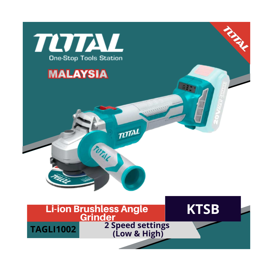 Total Li-ion 20V Brushless Angle Grinder TAGLI1002 | Shopee Malaysia