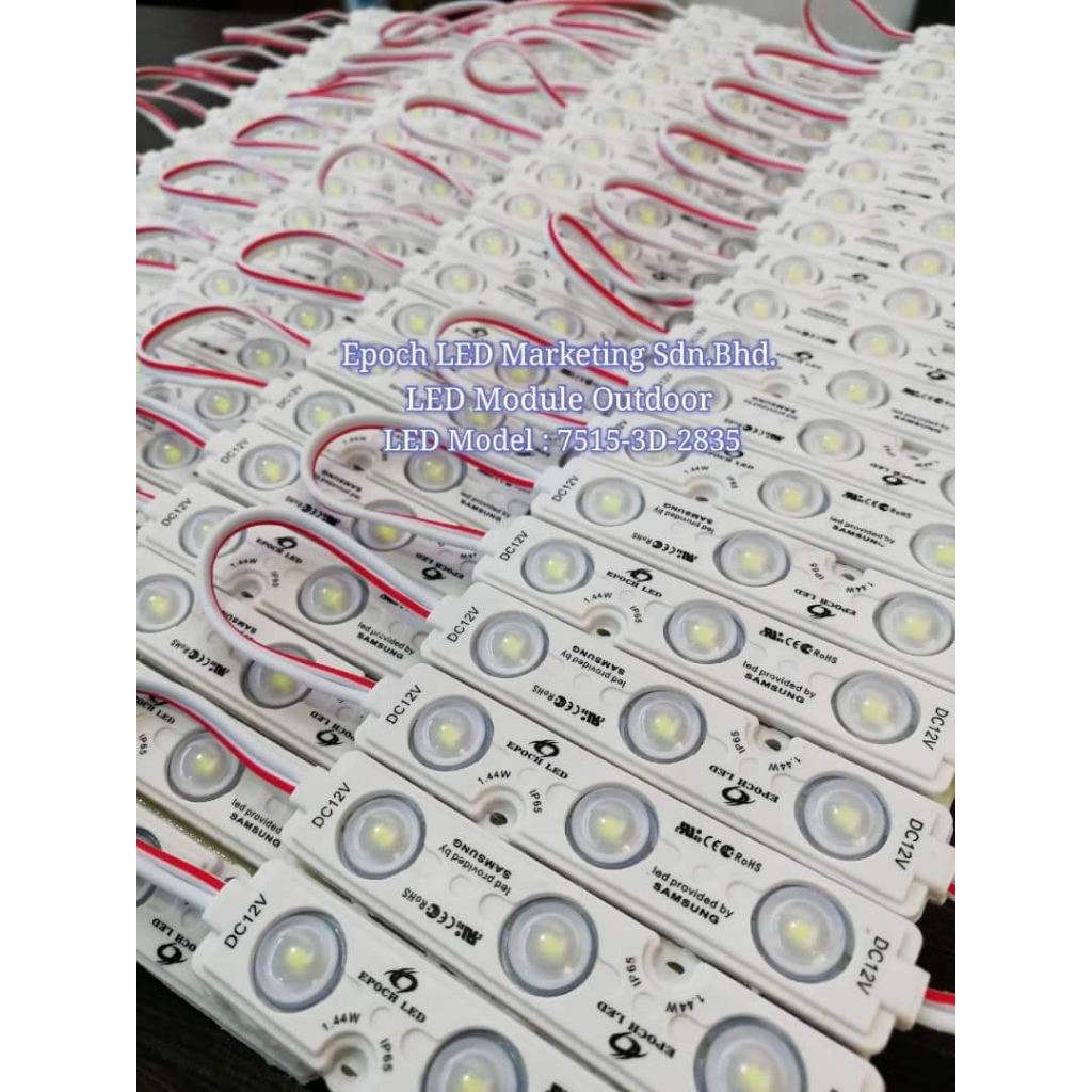 🔥READY STOCK🔥 Samsung Brand DC12v LED Module 7515 2835 WATEPROOF 1.44W ...