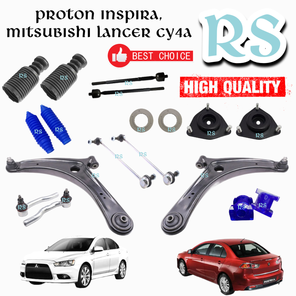 18 Item Combo Set FRONT Suspension Part Proton Inspira, Mitsubishi Lancer CY4A Lower Arm ...