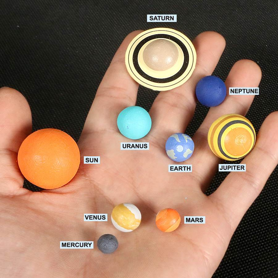 9pcs Simulation The Solar System Plastic Cosmic Planet Figures ...