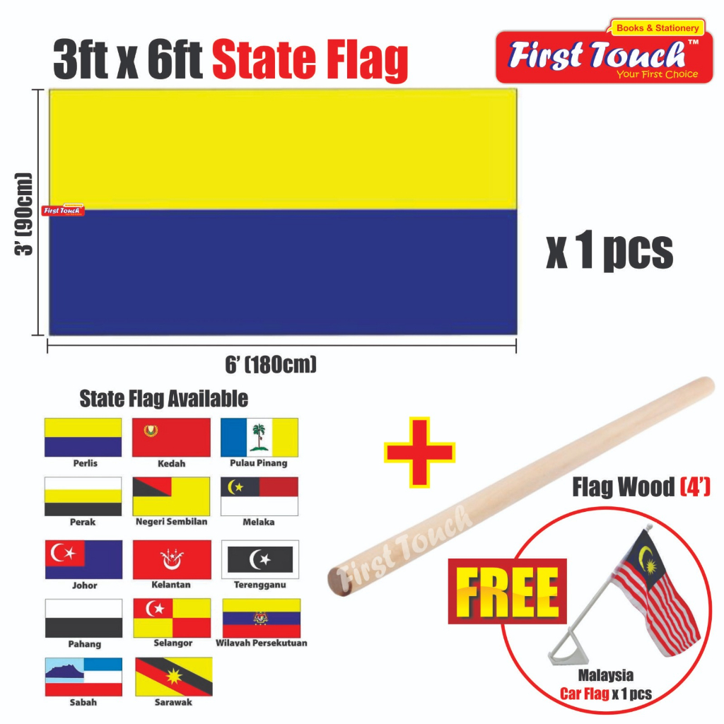 [Part 1] Bendera Negeri State Flag All Malaysia Jalur Gemilang Banting ...
