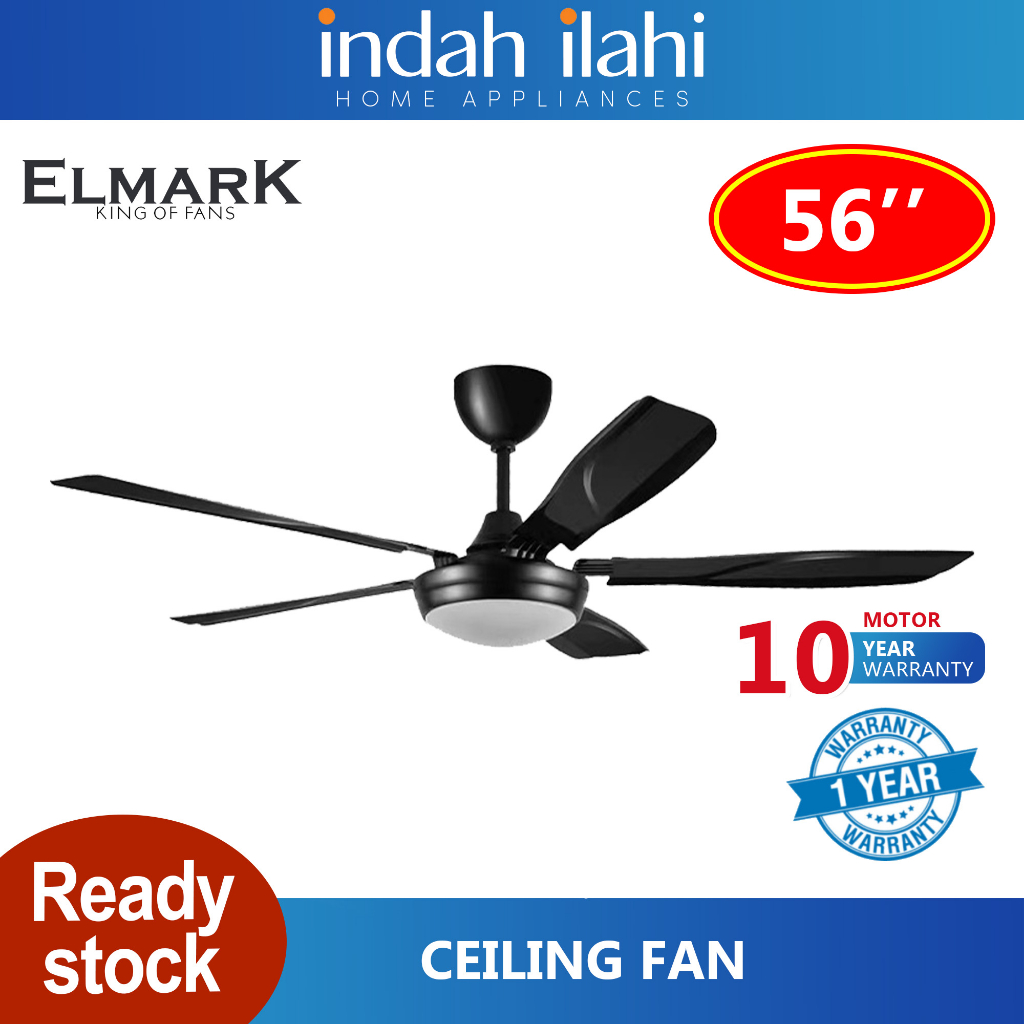 Elmark Kratos 56" Ceiling Fan With Remote Control 5 Blades KRATOS ...