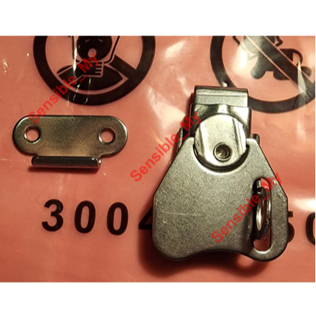 Iron spring loaded butterfly twist latch keeper with padlock hole ...