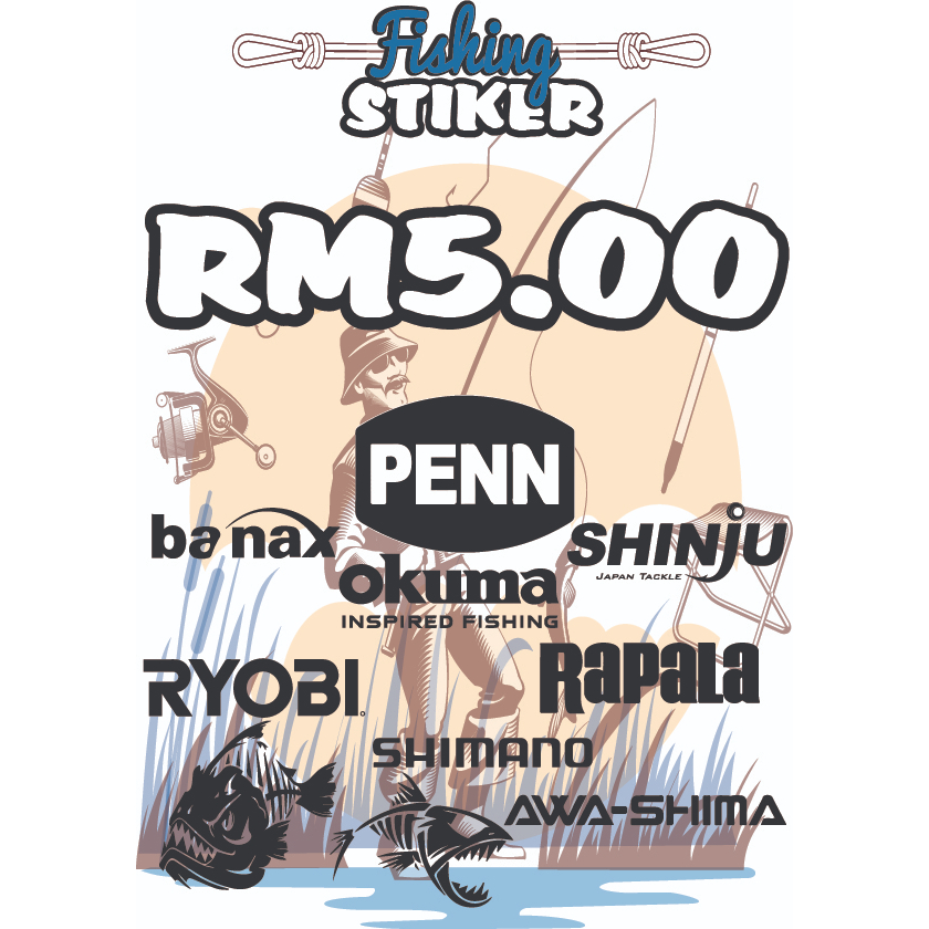 Stiker Pancing Mix design | Shopee Malaysia
