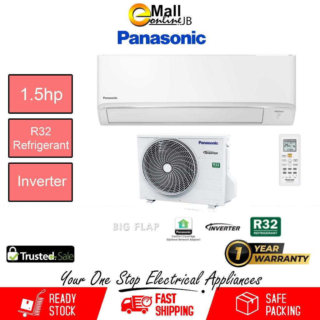 Panasonic Standard Inverter Air Cond 1.5HP CS-PU12A / CURU12A | 1.0HP ...