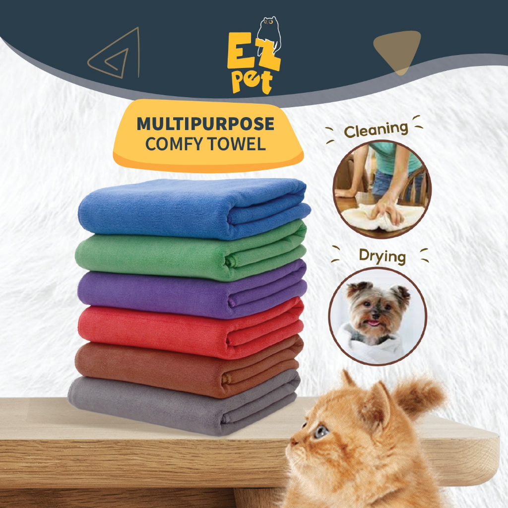 EZPET🐱Pet Towel【Many Sizes】Large Towel Car Wash Wipes Bath Towel Cat ...
