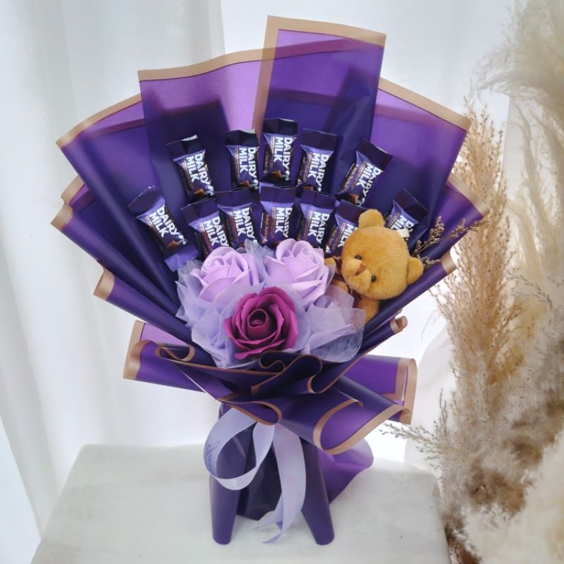 Bajet Chocolate Bouquet Coklat Mini Cadbury Flower Bouquet Budget Snack ...