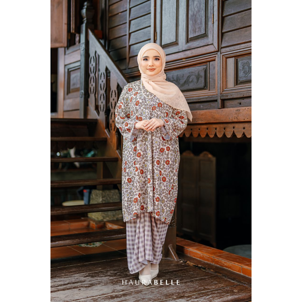 Saloma Kaftan by Haurabelle Baju Raya 2023 Cey Crepe Ready Stock ...