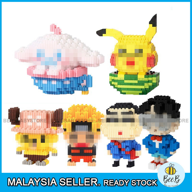 Mainan Puzzle Kanak-Kanak Blok Binaan Mikro Cute Cartoon Mini Puzzle ...