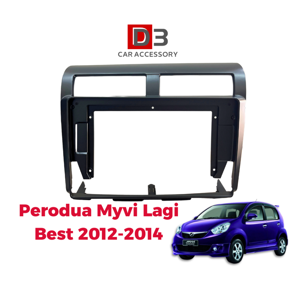 Android Player Casing 9 inch Perodua Myvi Lagi Best 2012-2014 (Black ...