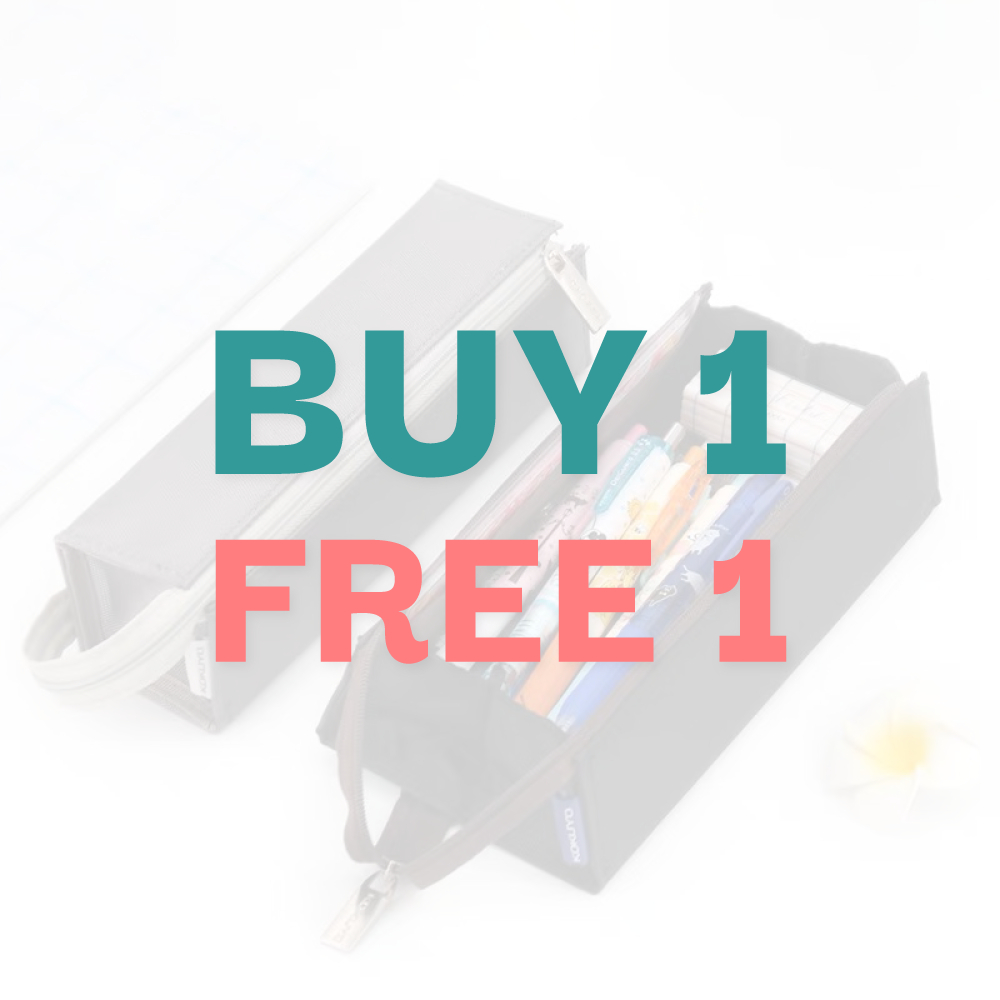 [BUY 1 FREE 1] Kokuyo 2 IN 1 CR-2 Pencil Case - Green / Pink WSG-PC22 ...
