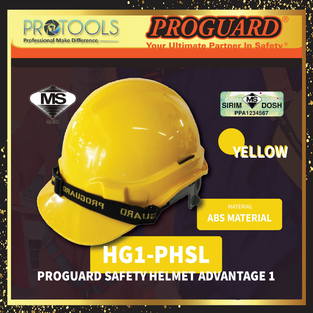 PROGUARD HG1-PHSL ADVANTAGE SAFETY HELMET (SIRIM CERTIFICATED) ABS ...