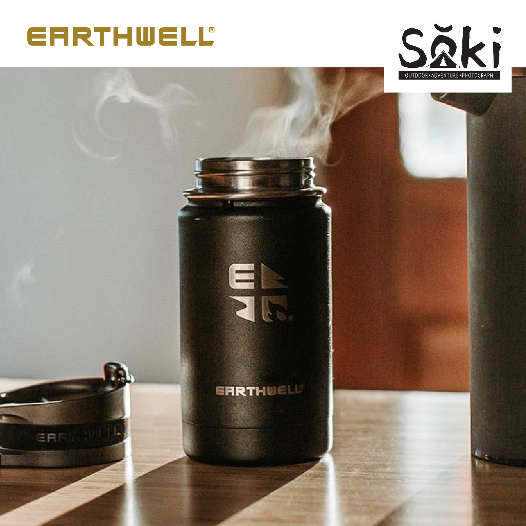 EARTHWELL - 12OZ ( 355ML ) VACUUM BOTTLE ROASTER LOOP CAP / HOT & COLD ...