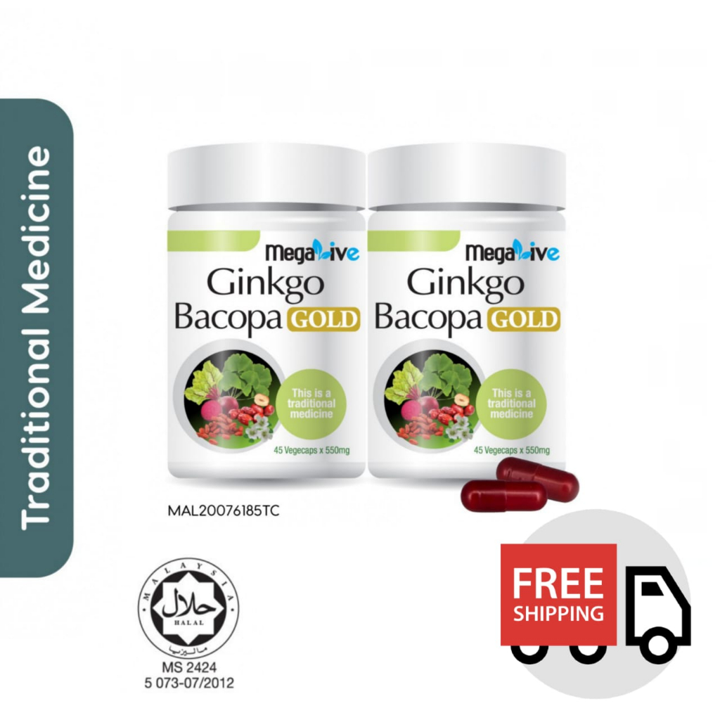 MegaLive Ginkgo Bacopa Plus Capsules (2X45'S) | Shopee Malaysia