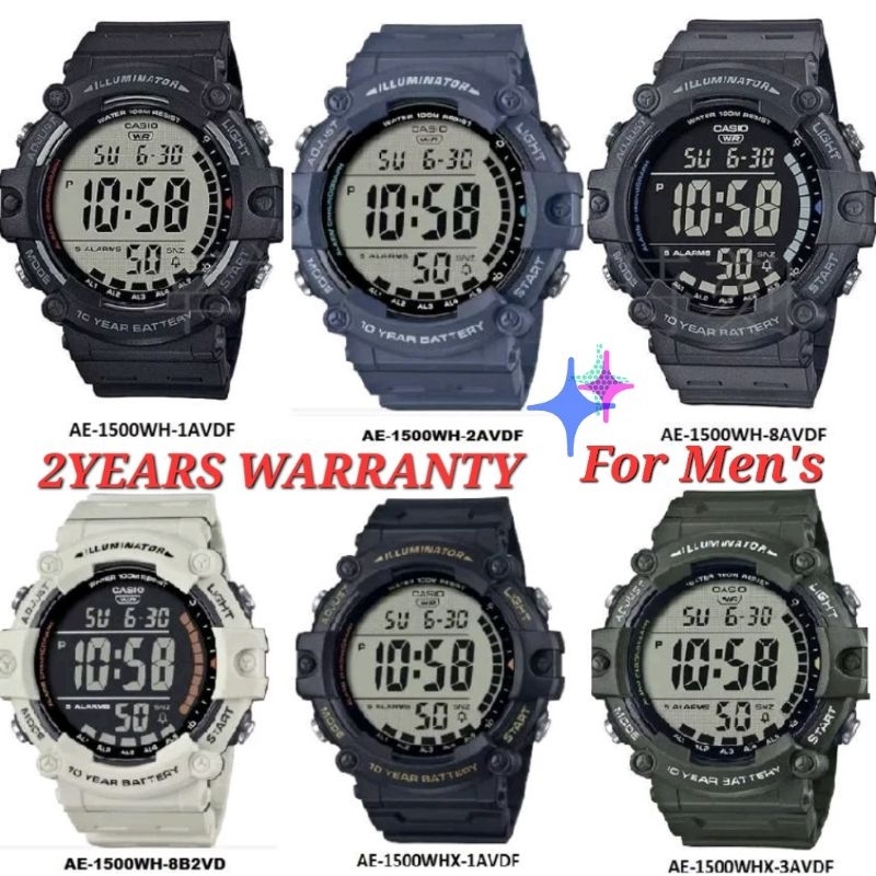 AE-1500WH Casio Men Watches Digital Sport Watch Big Case Watches AE-1500WH-8B AE1500 AE-1500WHX ...
