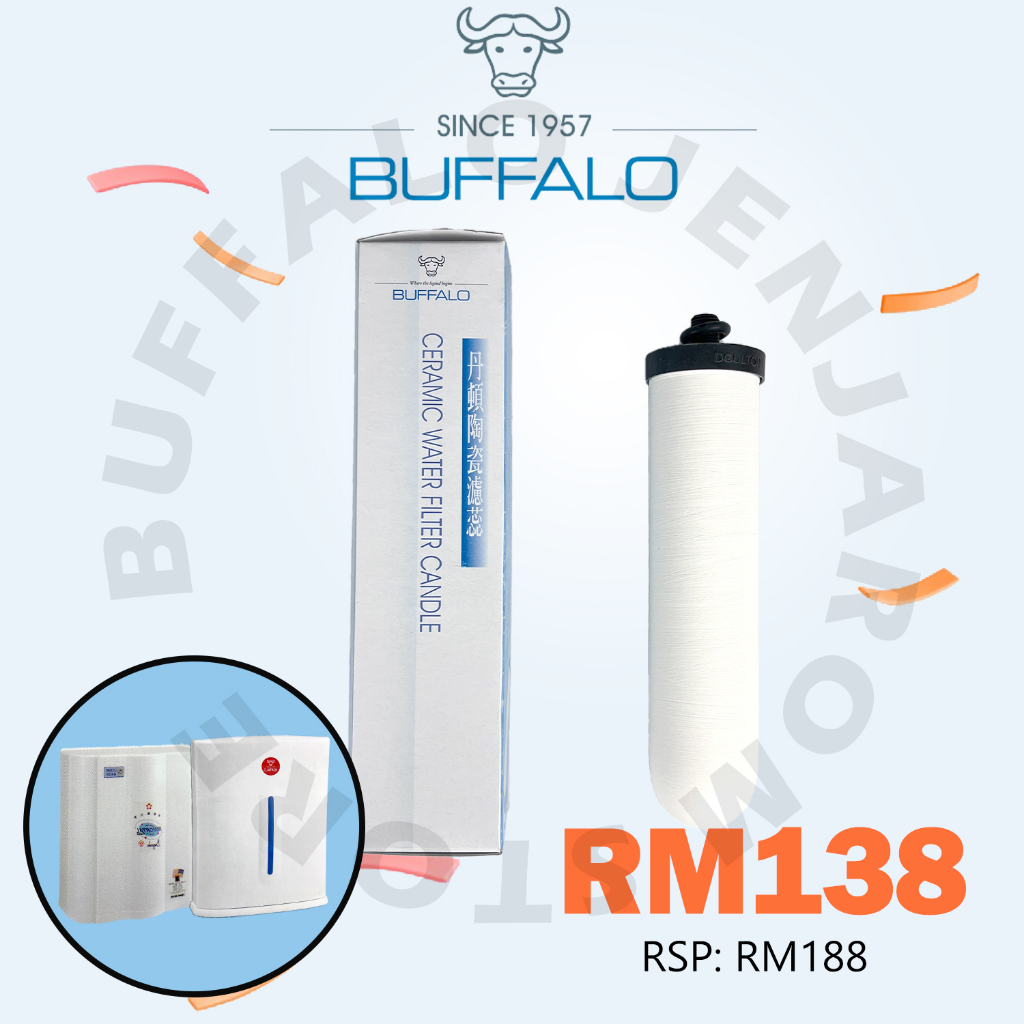[READY STOCK] BUFFALO Ceramic Water Filter Candle for Cosmic Water ...