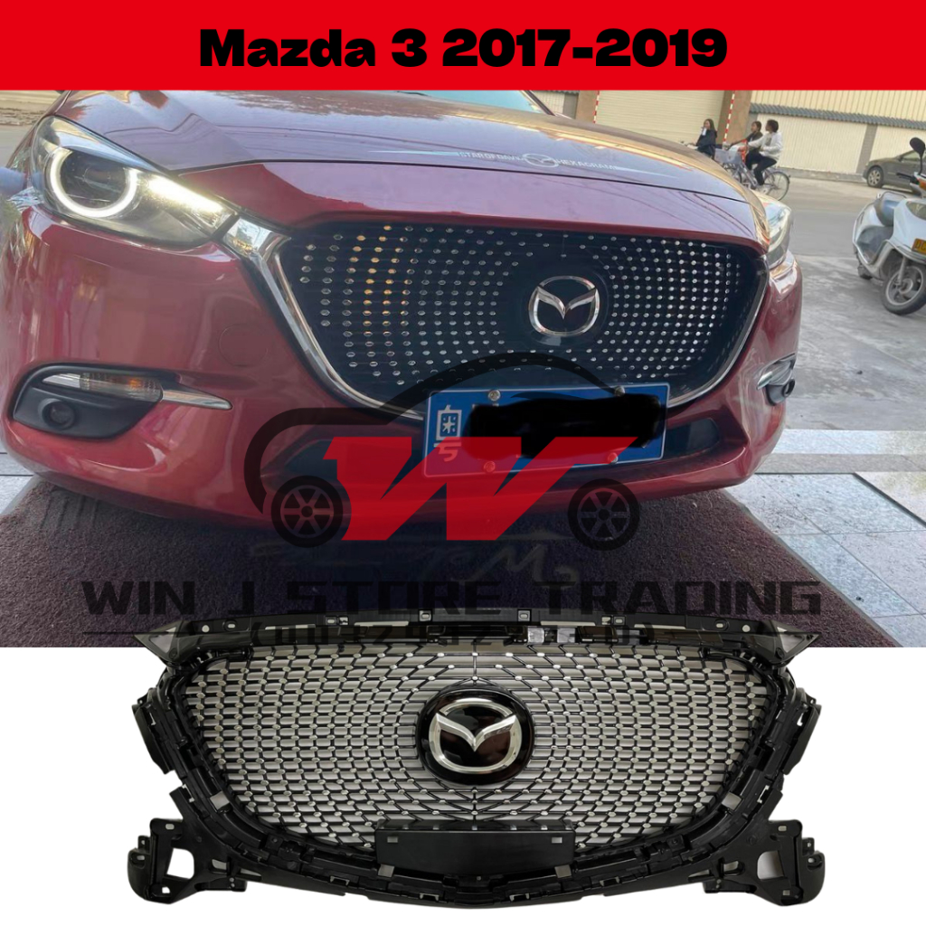🔥NEW ARRIVAL🔥Mazda 3 2017-2019 Diamond Style Front Grill(With Crystal ...