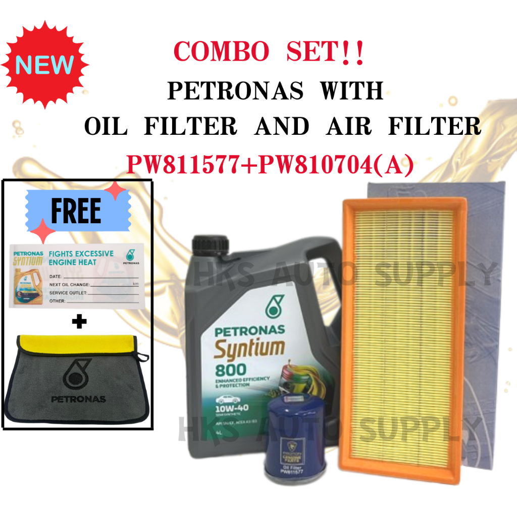 Petronas Syntium 800 Semi Synthetic SN10W40 Engine Oil 4L + Proton Oil ...