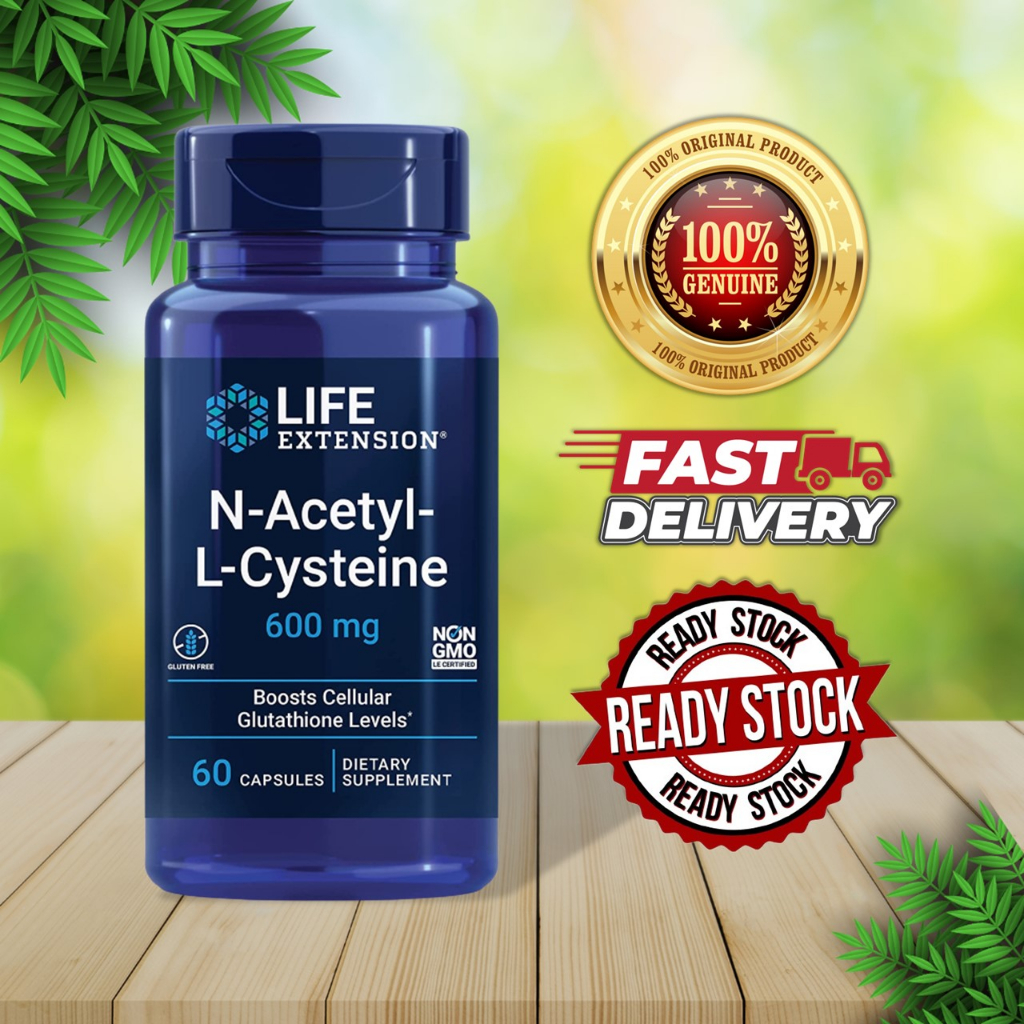 (NEW ARRIVALS) LIFE EXTENSION N-Acetyl-L-Cysteine (600 Mg 60 Capsules) | Shopee Malaysia