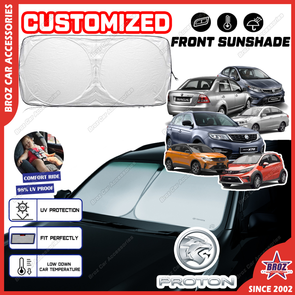 ☀️ Car Front Windshield Sunshade OEM Custom Fit Front Sun Shade PROTON ...