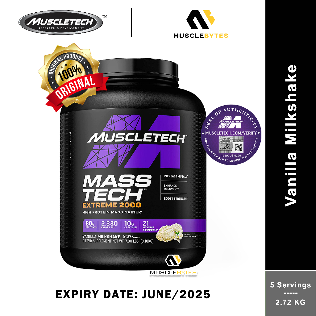 MuscleTech - Mass Tech Extreme 2000 [2.72KG / 5 Servings] MassTech ...