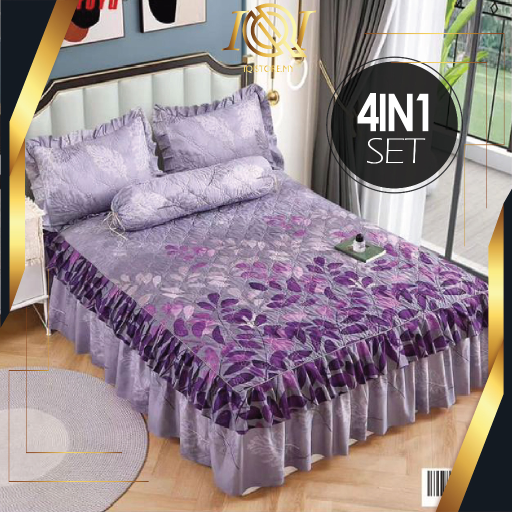 💥READY STOCK💥 CADAR ROPOL PATCHWORK (4IN1) SET CLASSIC ELEGANT DESIGN ...