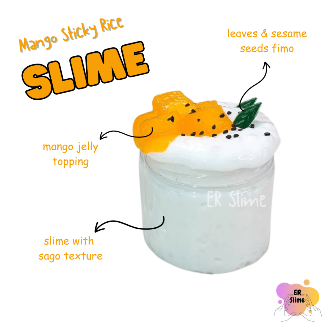 Mango Sticky Rice Slime Set (130ml) | Kids Toy Sensory Play | Party ...
