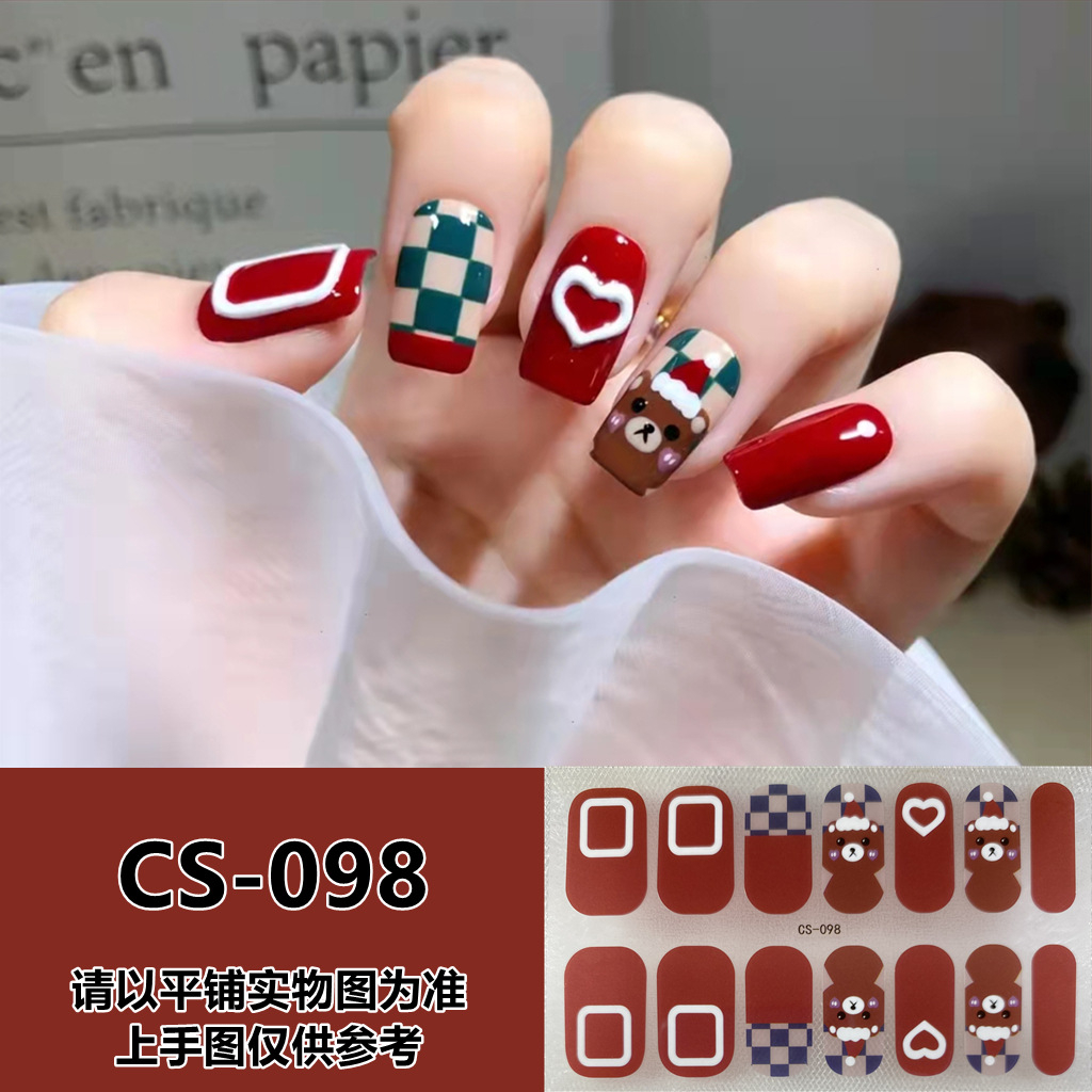 14pcs/set CS Series Cute Nail Sticker Cartoon Fashion Tearable and ...