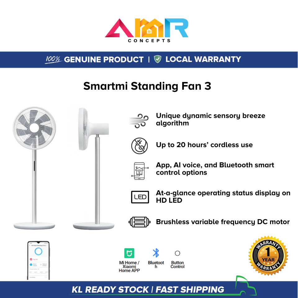 Smartmi Standing Fan 3 Wireless Rechargeable App Control Global Version ...