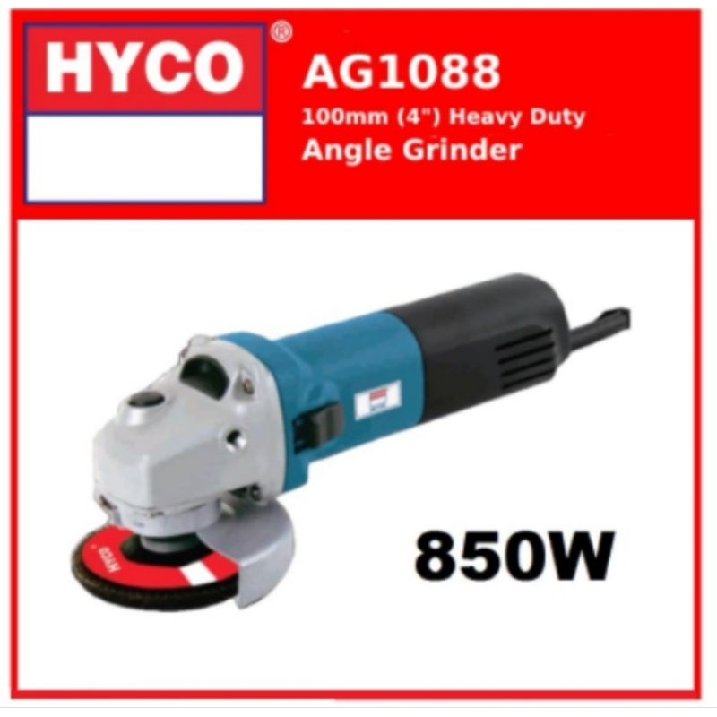HYCO AG1088 ANGLE GRINDER 850W 4" (100mm) | Shopee Malaysia