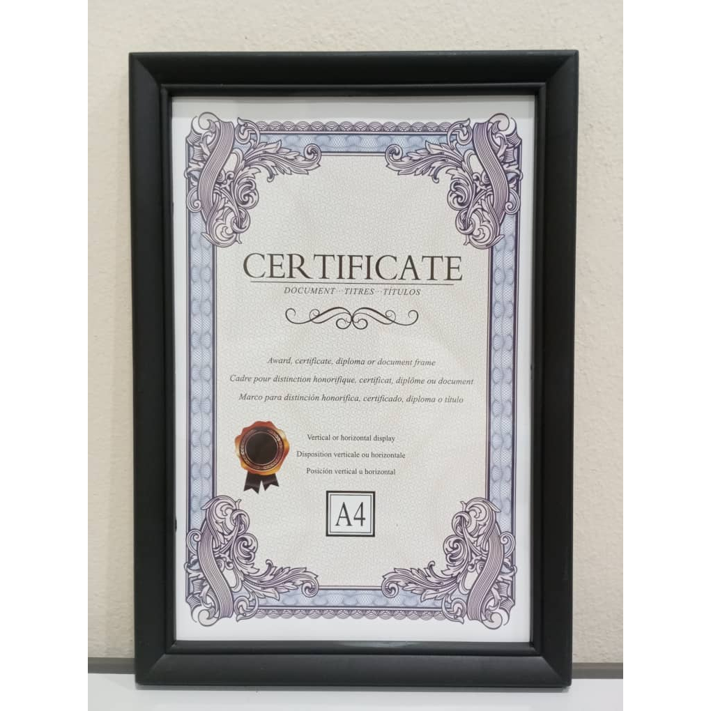 [F1-F3] Frame Certificate A4 / Picture Frame A4/ Frame Gambar Sijil A4 ...