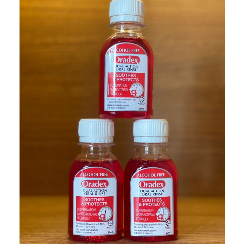 ORADEX DUAL ACTION ORAL RINSE ALCOHOL FREE 90ML | Shopee Malaysia