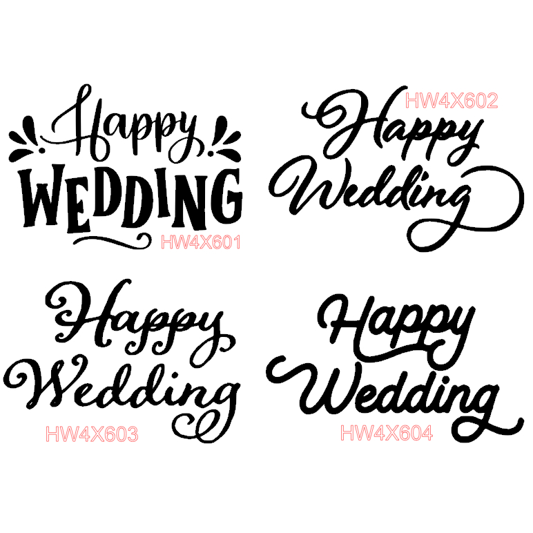 HAPPY WEDDING STICKER 4X6 - FOR BALLOON AND OTHERS | Shopee Malaysia