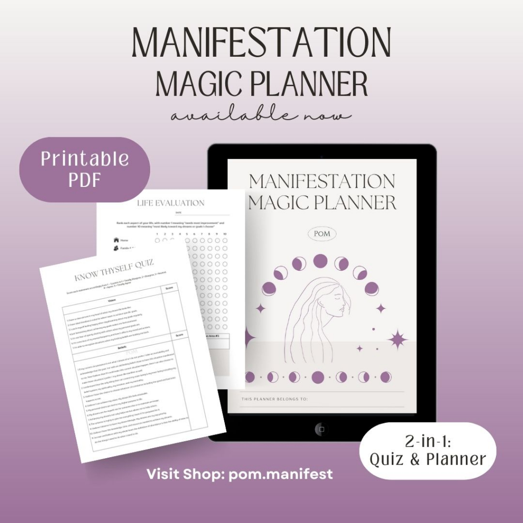 [PDF] POM1001 Manifestation Magic Planner Printable A4 | Dream ...