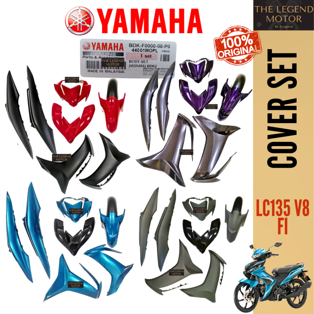 LC135 V8 Fi LC135Fi LCV8 LC 135 BODY COVERSET COVER SET CAVER KAVER FULL RED CM6 GREY BDK-F0000 ...