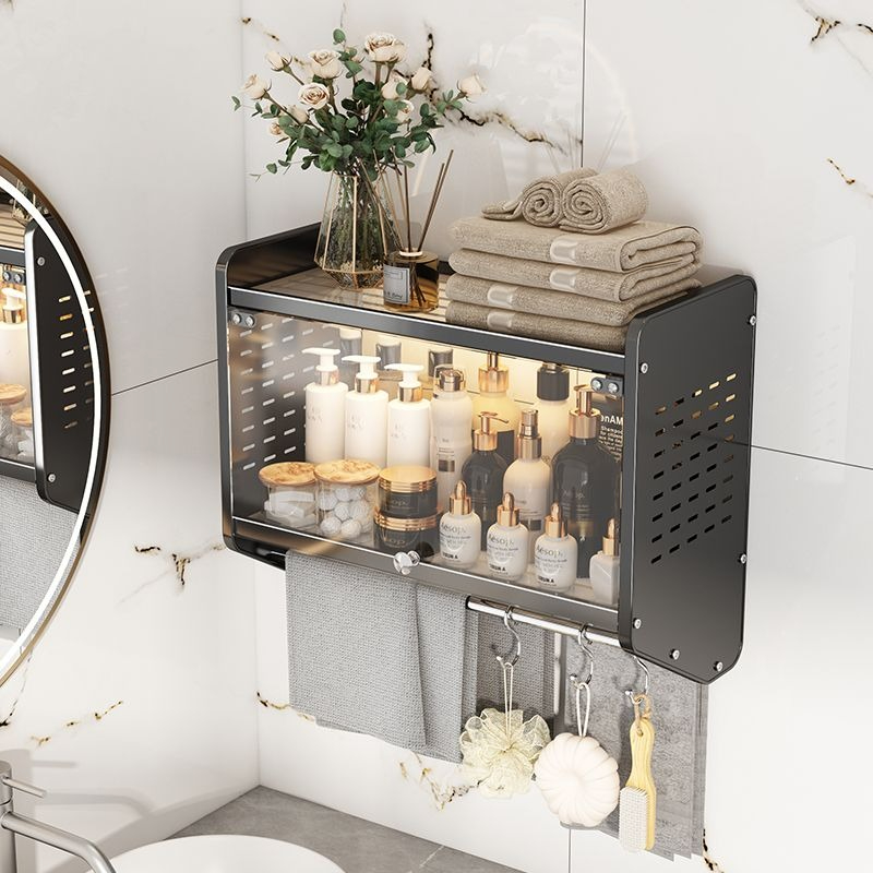 Punch-Free Wall-Mounted Bathroom Storage Rack Toilet Washroom Table ...