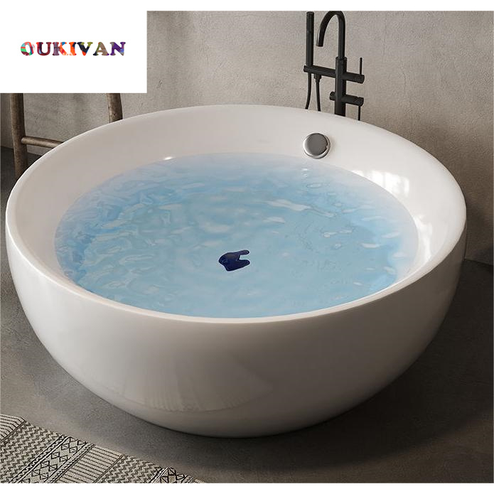 Couple Round Bath Tub Tab Mandi Acrylic Multi Color Free Standing Large ...