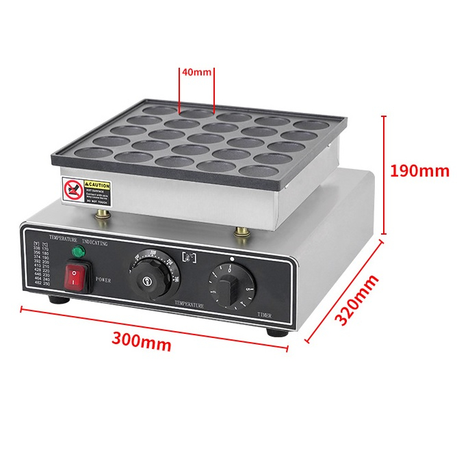 25 Holes Mini pan cake Mini Dorayaki Machine round cake waffle | Shopee ...