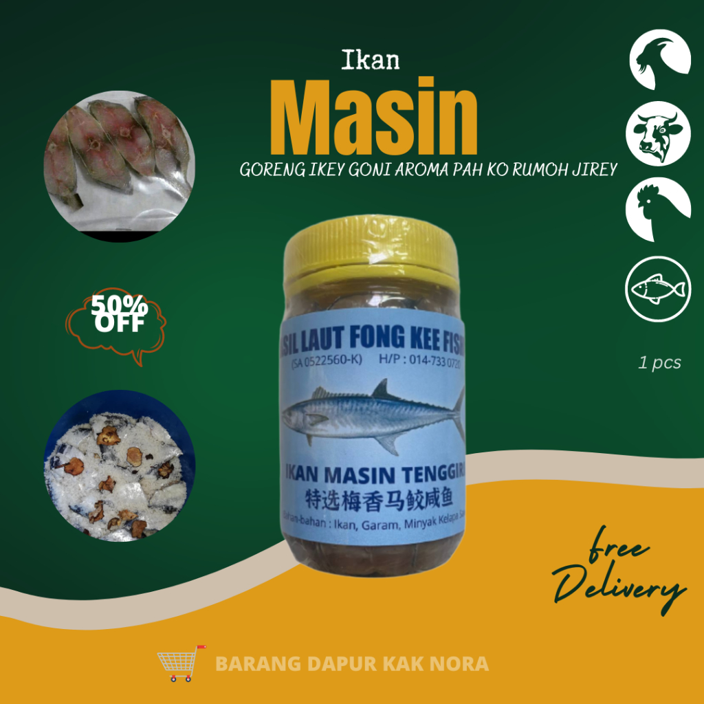 Ikan Tenggiri Masin Botol (200gm) | Ikan Tenggiri Jeruk | Canned Fish ...