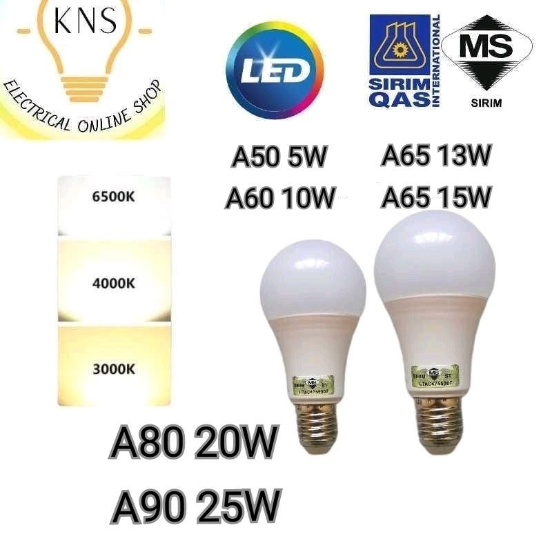 SIRIM E27 LED DOWNLIGHT BULB A50 A60 A65 A80 A90 5W 10W 13W 15W 20W 25W ...