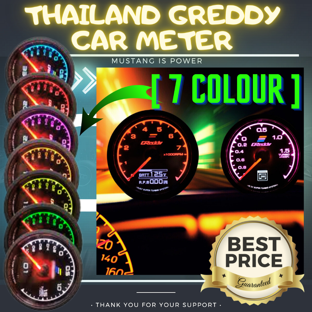 THAILAND GREDDY CAR METER Multi DA Gauge with Digital display [ 7 ...