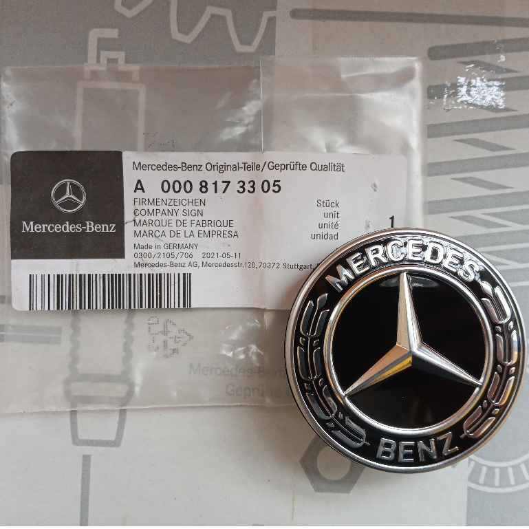 Mercedes Benz Original 0008173305 Front Bonnet Black Badge | Shopee ...